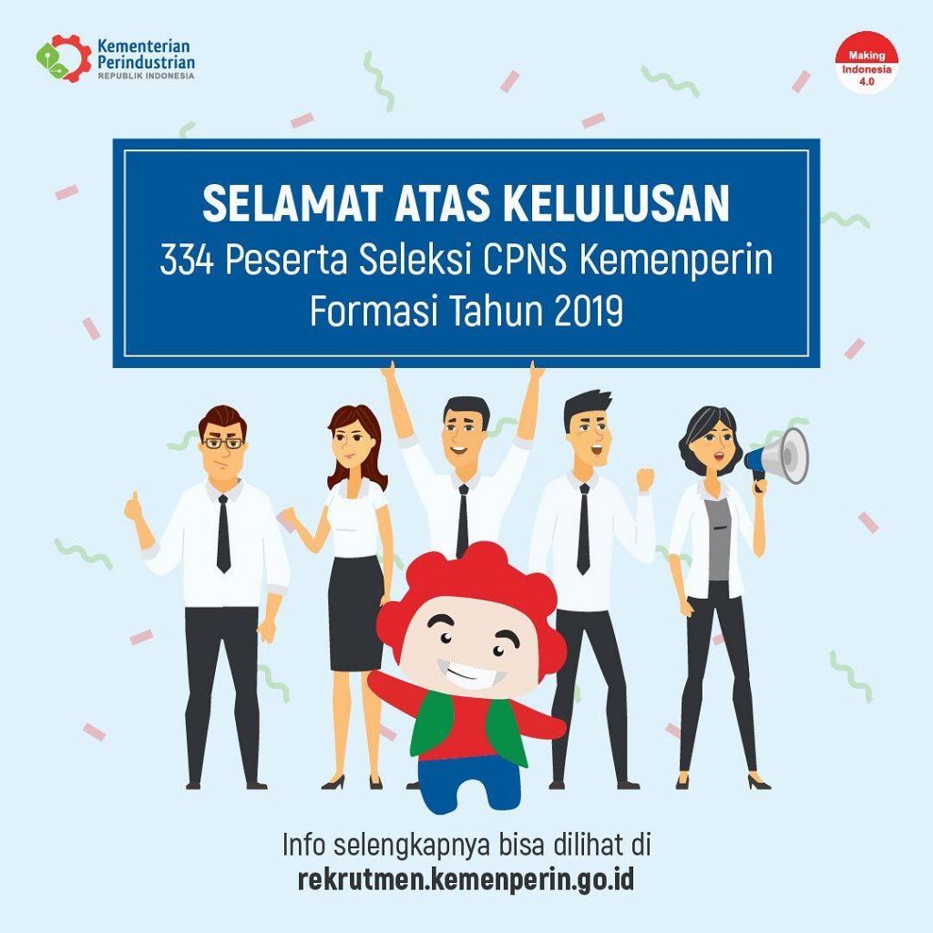 Kemenperin Umumkan 334 Peserta Lulus CPNS – Balai Diklat Industri Surabaya Kemenperin Umumkan 334 Peserta Lulus CPNS – Balai Diklat Industri Surabaya